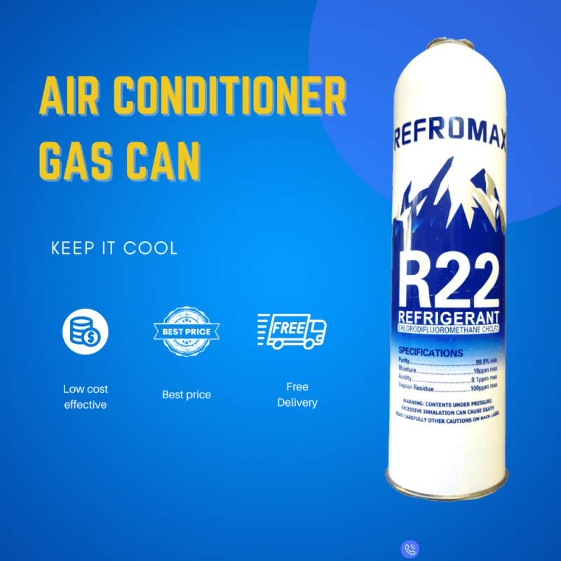 R22 Gas Can 900gm Compatible with many Air Conditioner (Check the Gas ...