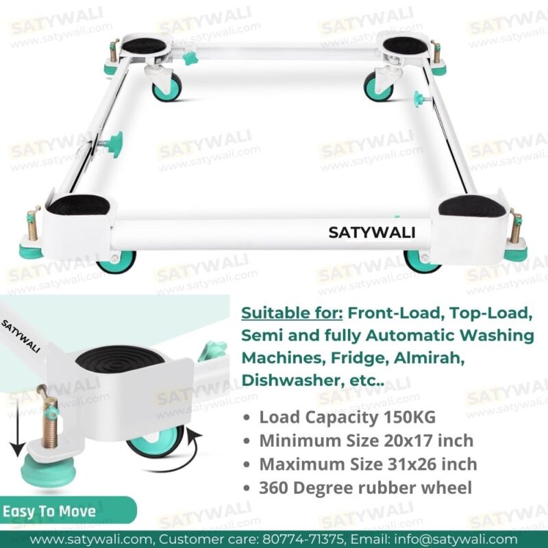 Washing Machine Trolley Stand Compatible with Front Load and Top Load ...